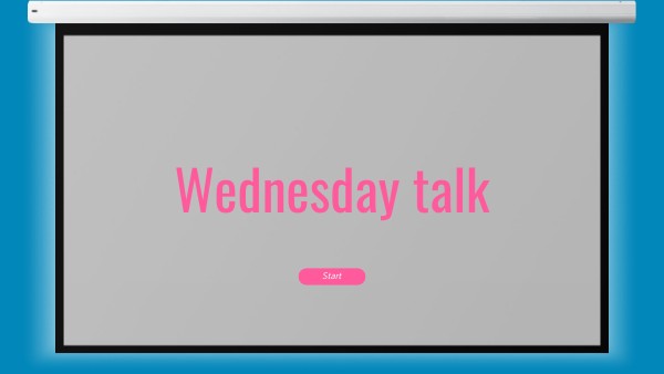 Wednesday talk