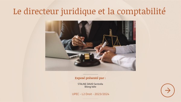 Le directeur juridique et la comptabilité | Genially