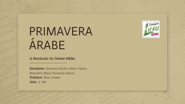 Primavera Árabe | Genially