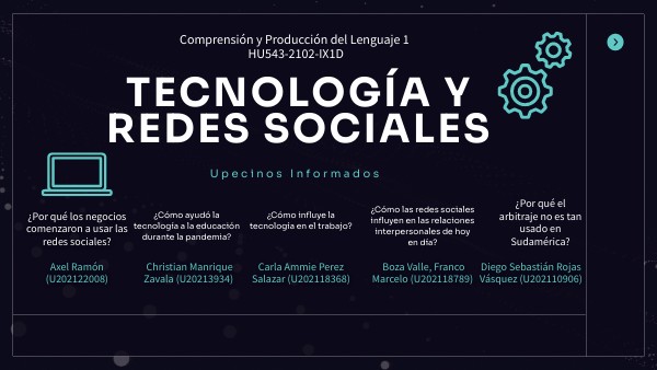 TECNOLOGÍA Y REDES SOCIALES