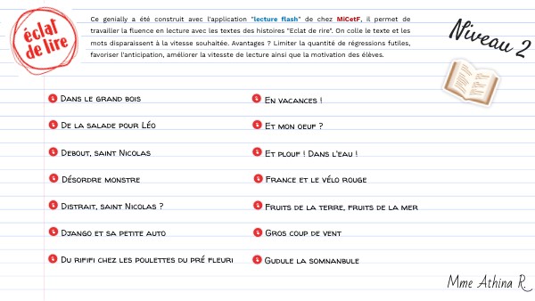 2 - Lecture - fluence - niveau 2 | Genially