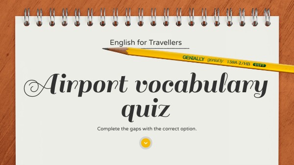 QUIZ Airport Vocabulary | Genially