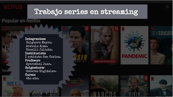 Series en Streaming | Genially