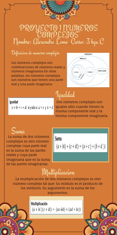 3 BGU C Alexandra Lema Números complejos Proyecto 1