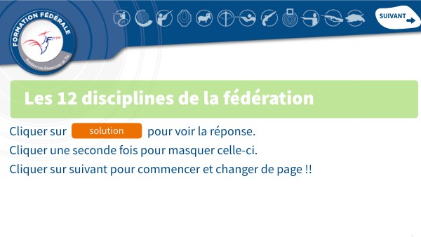 Les 12 disciplines | Genially