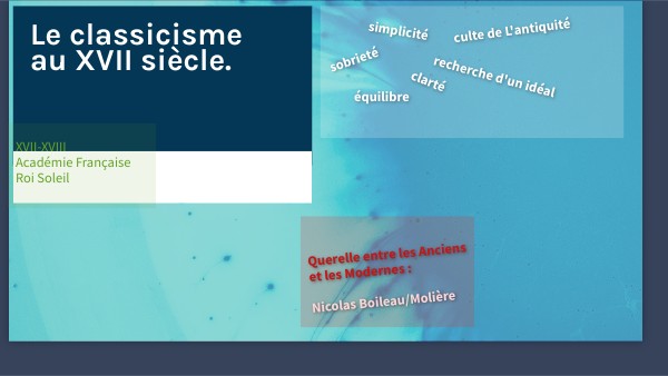 Classicisme FRANCAIS