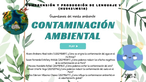 CONTAMINACIÓN AMBIENTAL | Genially