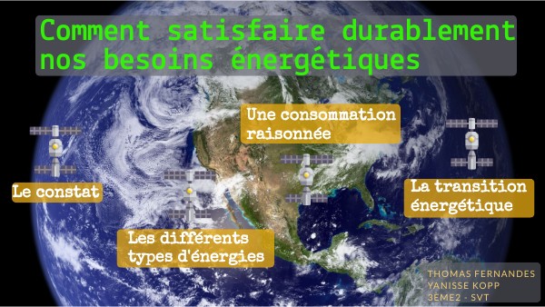 Satisfaire nos besoins énergétiques
