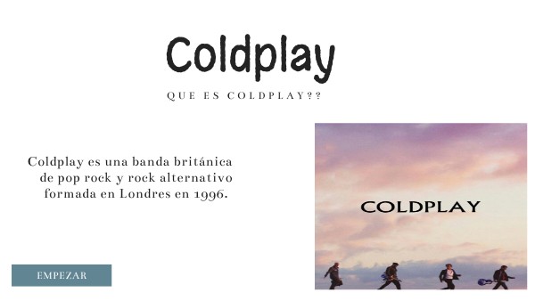 PRESENTACIÓN Coldplay
