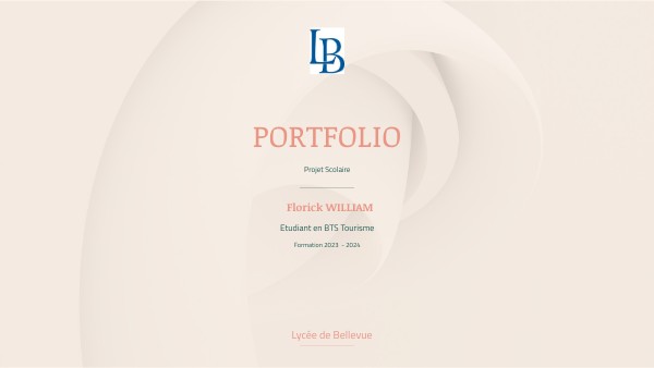 Portfolio BTS Tourisme Florick WILLIAM | Genially