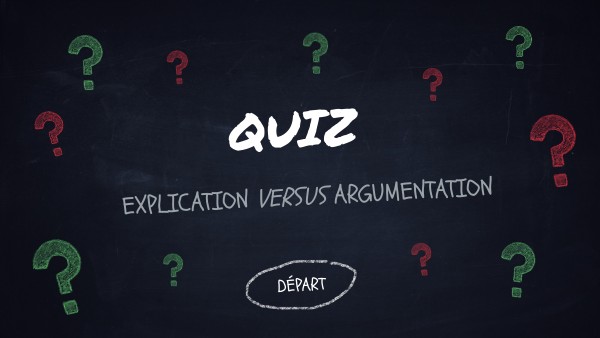 QUIZ Explication VS Argumentation | Genially