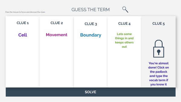 Guess the Biology Term | Genially