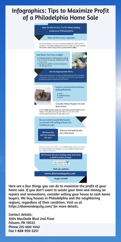 Infographics: Tips to Maximize Profit of a Philadelphia Home Sale