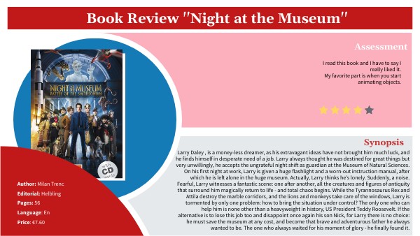 REVIEW BOOK "Night At The Museum" | Genially