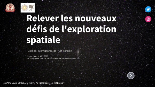 Relever les nouveaux défis de l'exploration spatiale | Genially
