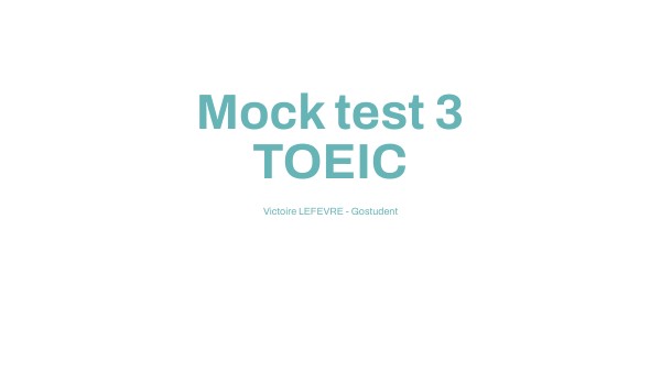 Copy - Mock- toeic - 3 | Genially