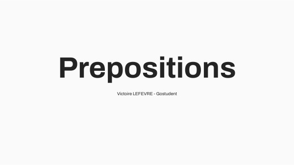 Preposition | Genially
