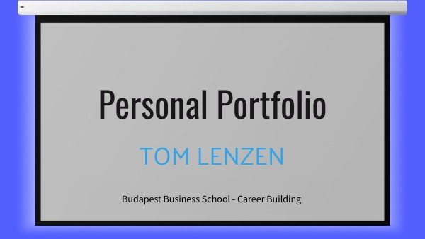 Personal Portfolio Tom Lenzen