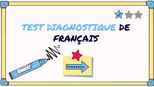 Test diagnostique de francais (1er semestre)