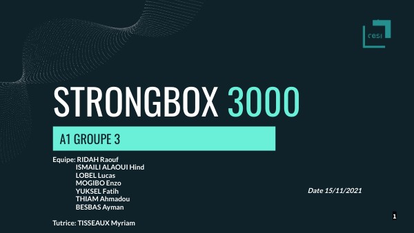 Soutenance StrongBox 3000 | Genially