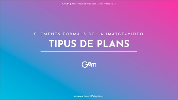 Tipus de plans | CFGM