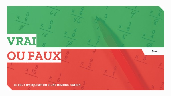 VRAI OU FAUX | Genially