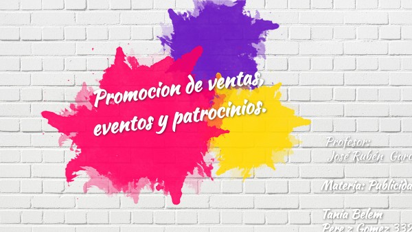 Promoción de ventas, eventos y patrocinios