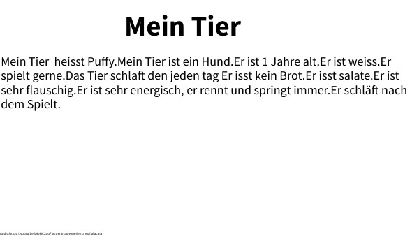 Mein Tier | Genially