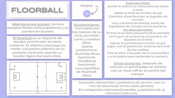 INFOGRAFÍA FLOORBALL | Genially