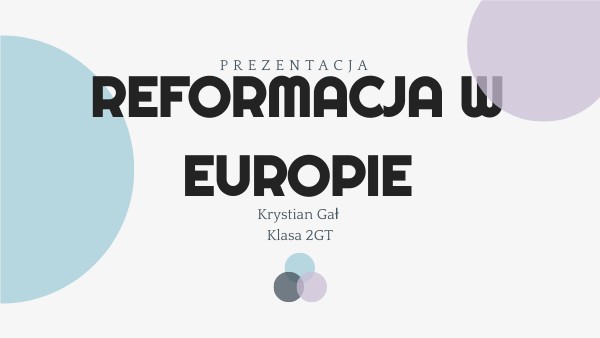REFORMACJA KRYSTIAN G