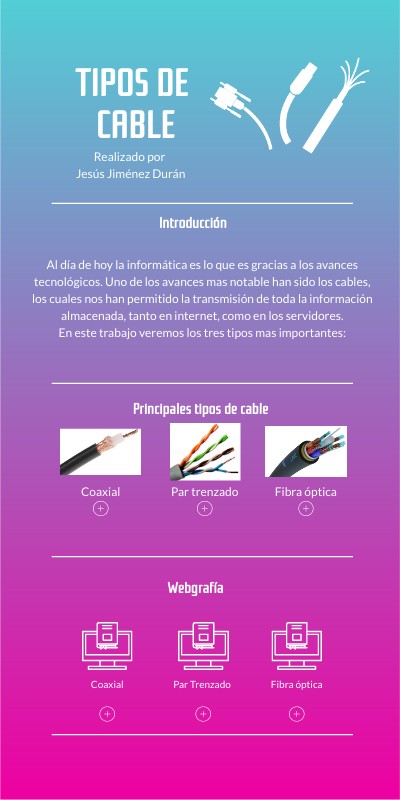 Tipos de cables JJD | Genially