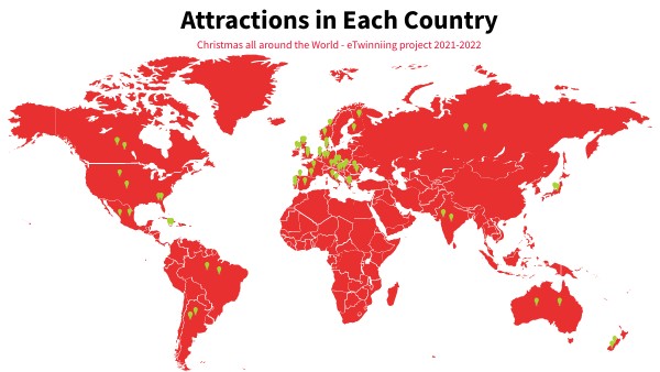 Attractions in Each Country | Genially
