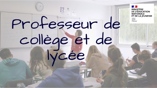 Professeur de collège et de lycée