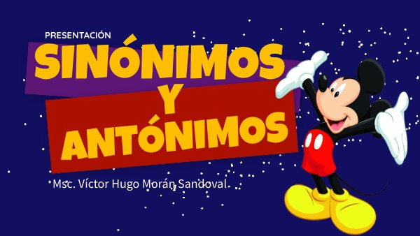 PRESENTACION SINONIMOS Y ANTONIMOS