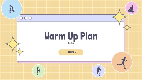 Warm up plan | Genially