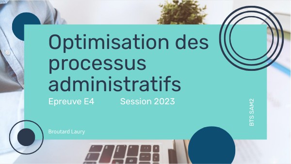 Optimisation des processus administratifs BTS SAM 2 | Genially