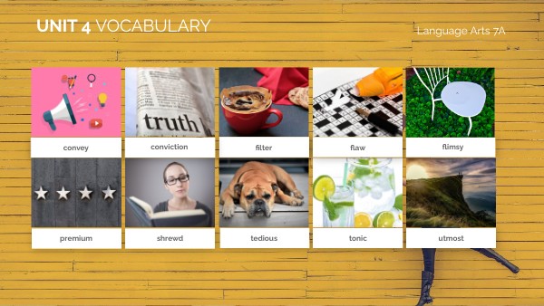 Unit 4 Vocabulary Words | Genially