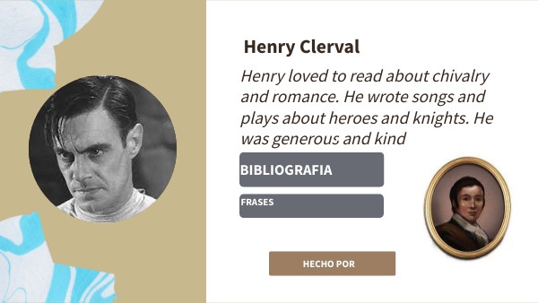 Bio de Henry Clerval | Genially