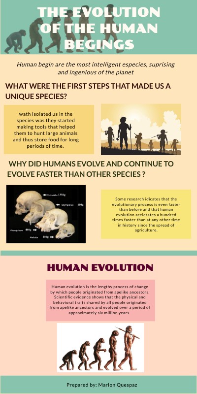 INFOGRAPHIC EVOLUTION OF THE HUMAN BEINGTarea | Genially