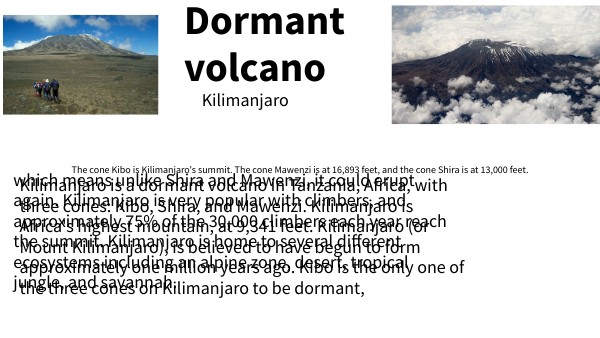 Dormant volcano | Genially