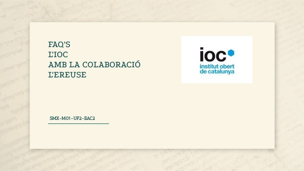 M1-UF2-EAC2 FAQ's Alejandro Cibera Zamora | Genially