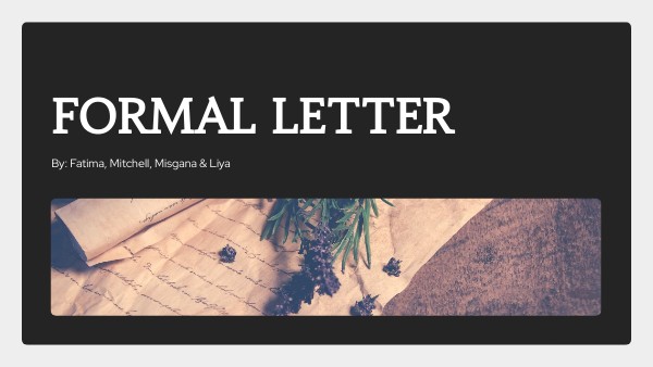 FORMAL LETTER