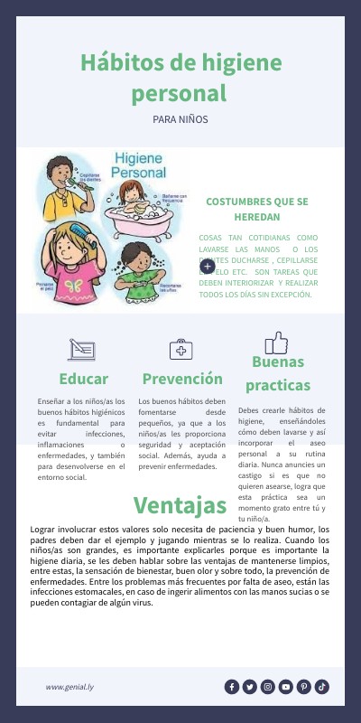 HABITOS DE HIGIENE PARA NIÑOS | Genially