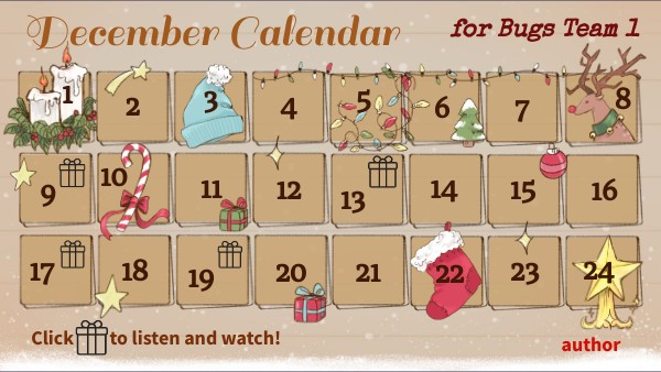 Advent Calendar Bugs Team 1 | Genially