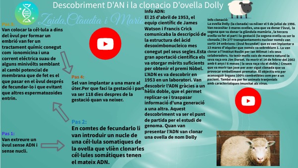 ADN i Clonació ovella Dolly | Genially