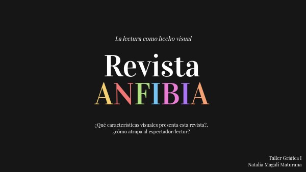 Revista Anfibia | Genially