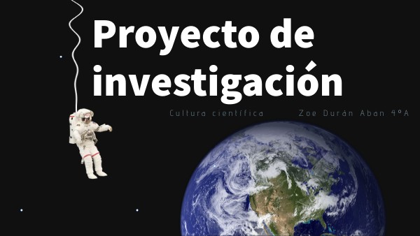 Proyecto de investigación Zoe Durán 4ºA