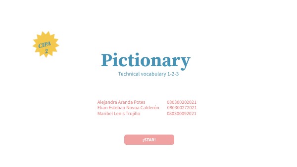 Pictionary Technical vocabulary 1-2 | Genially