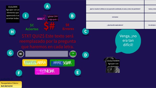 Pasapalabra - Extensión premium | Genially