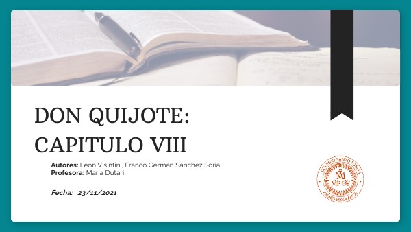 Don Quijote Cap VIII | Genially